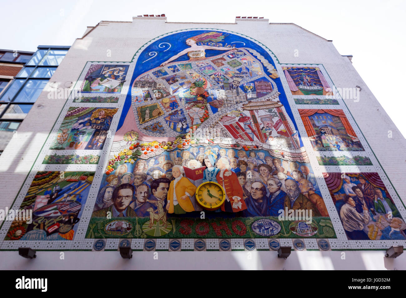 Spirit of Soho Mural 1991. Broadwick St. Carnaby St. Carnaby Street is ...