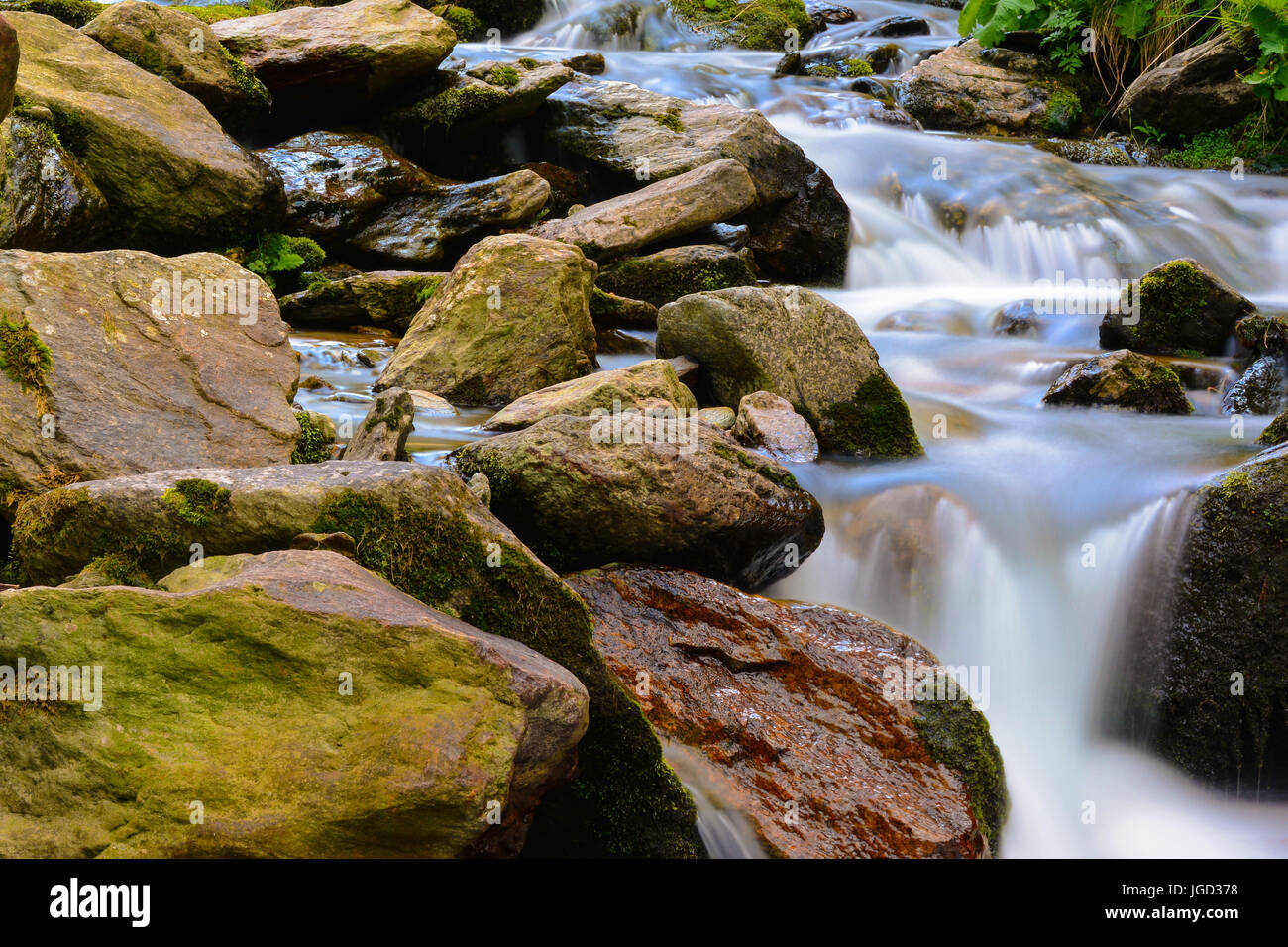 The Balea waterfall from the Fagaras mountains, in Romania Stock Photo ...