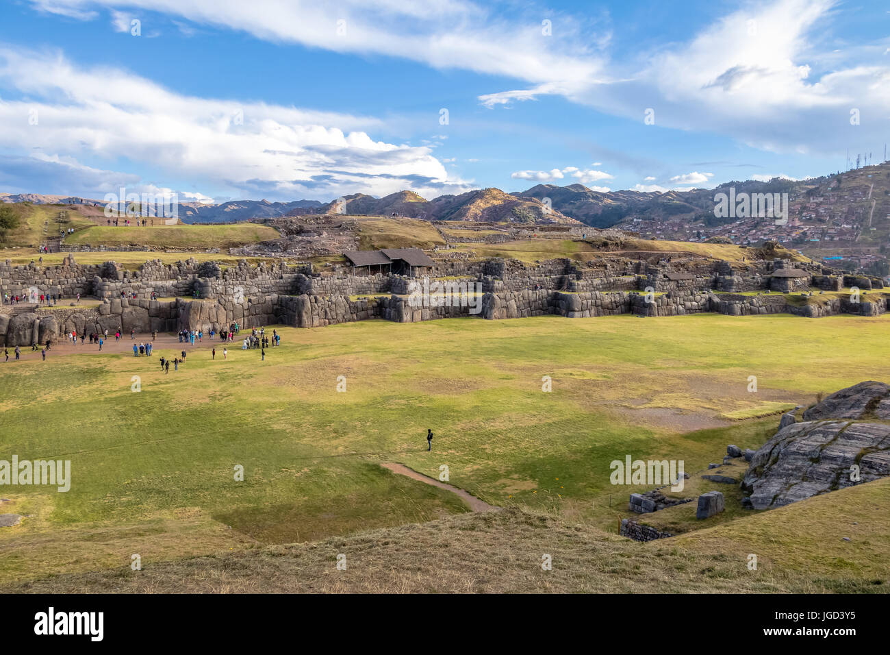 Saqsaywaman or Sacsayhuaman Inca Ruins - Cusco, Peru Stock Photo - Alamy