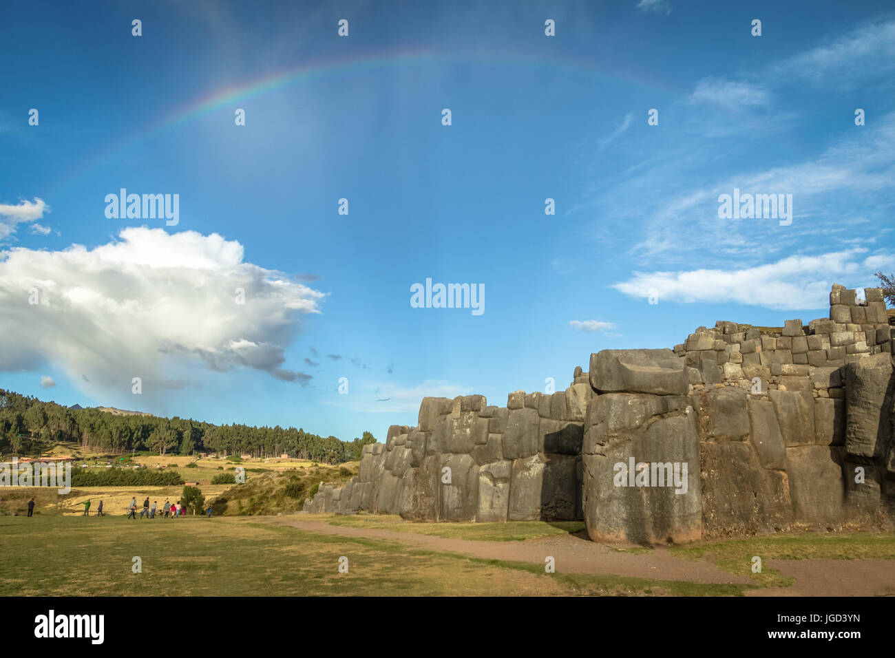 Saqsaywaman or Sacsayhuaman Inca Ruins - Cusco, Peru Stock Photo - Alamy