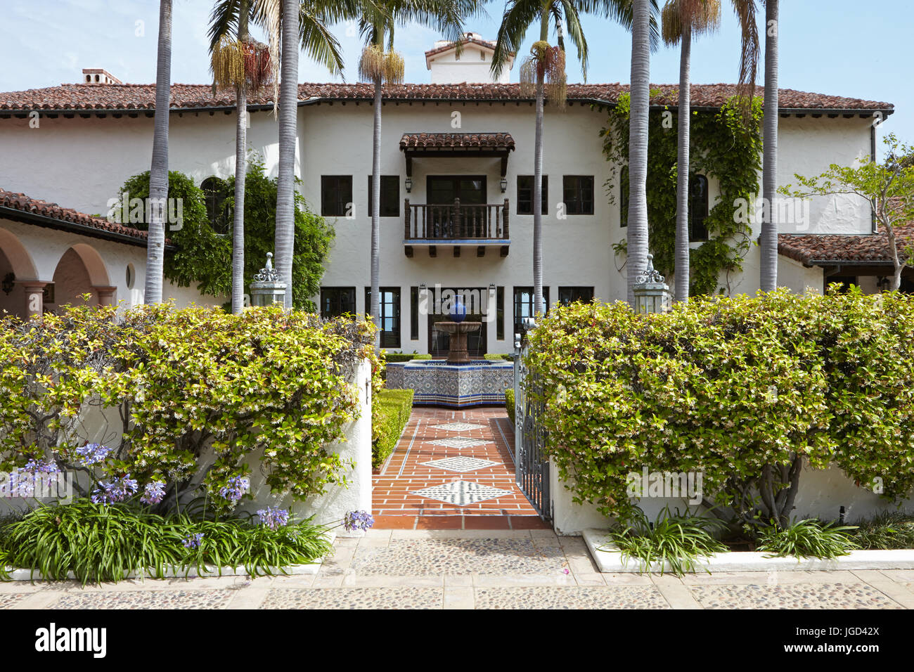 Spanish Colonial residence in Malibu Stock Photo - Alamy
