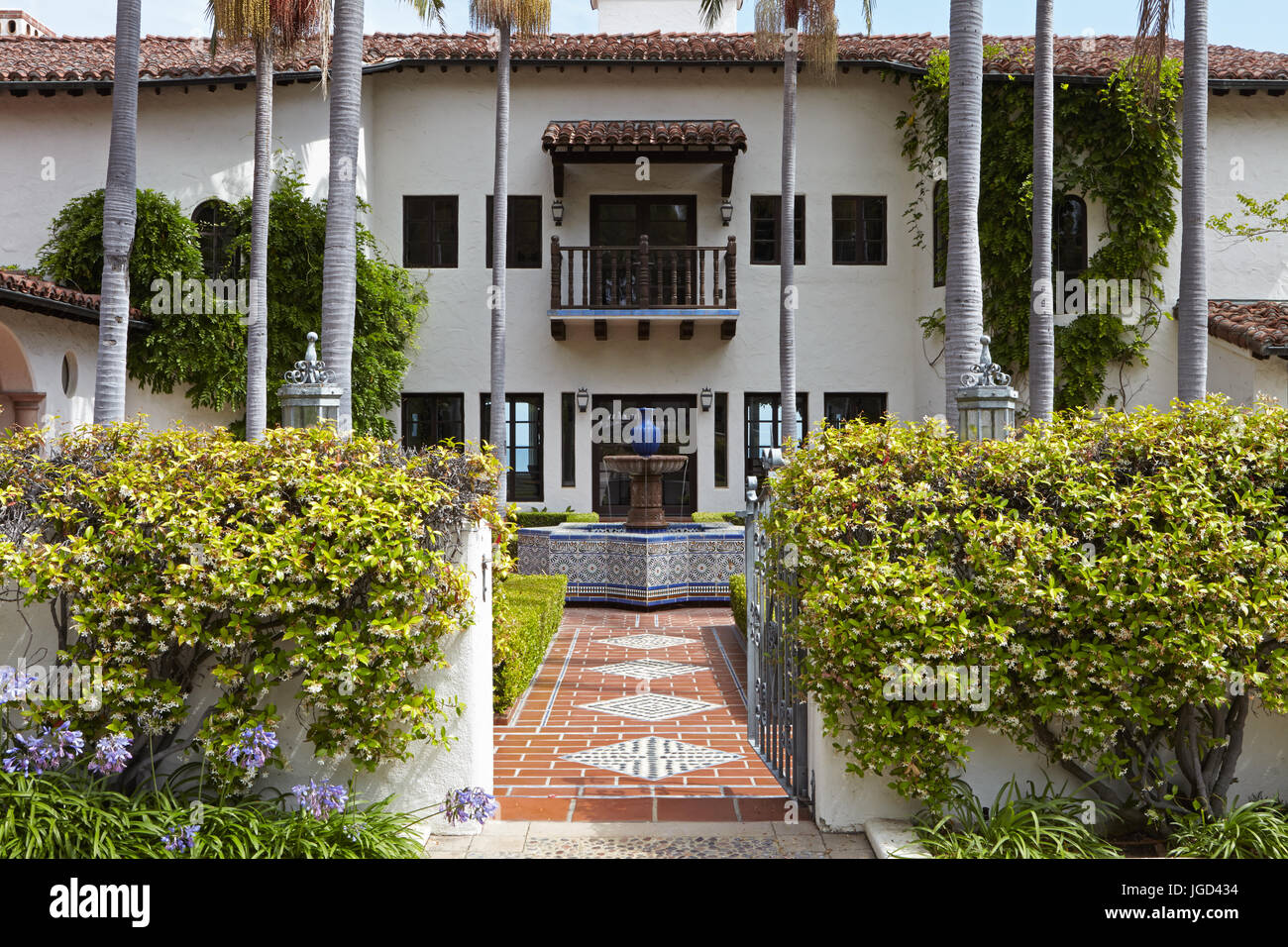 Spanish Colonial residence in Malibu Stock Photo - Alamy