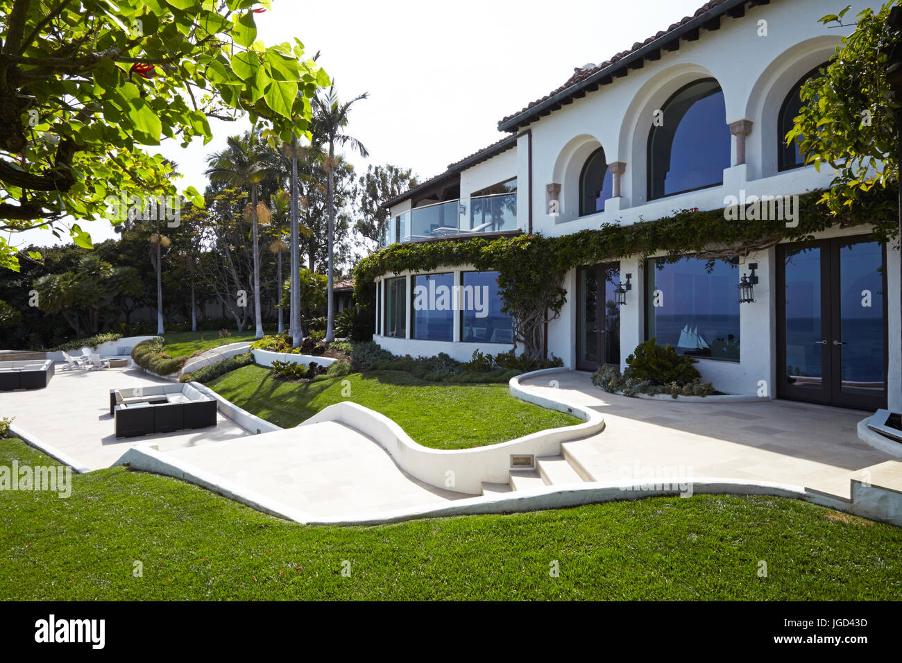 Spanish Colonial residence in Malibu Stock Photo - Alamy