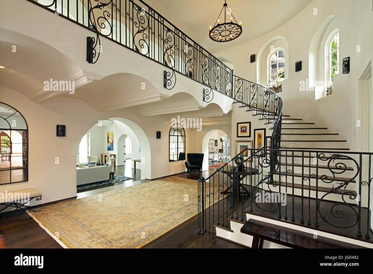 Spanish Colonial residence in Malibu Stock Photo - Alamy