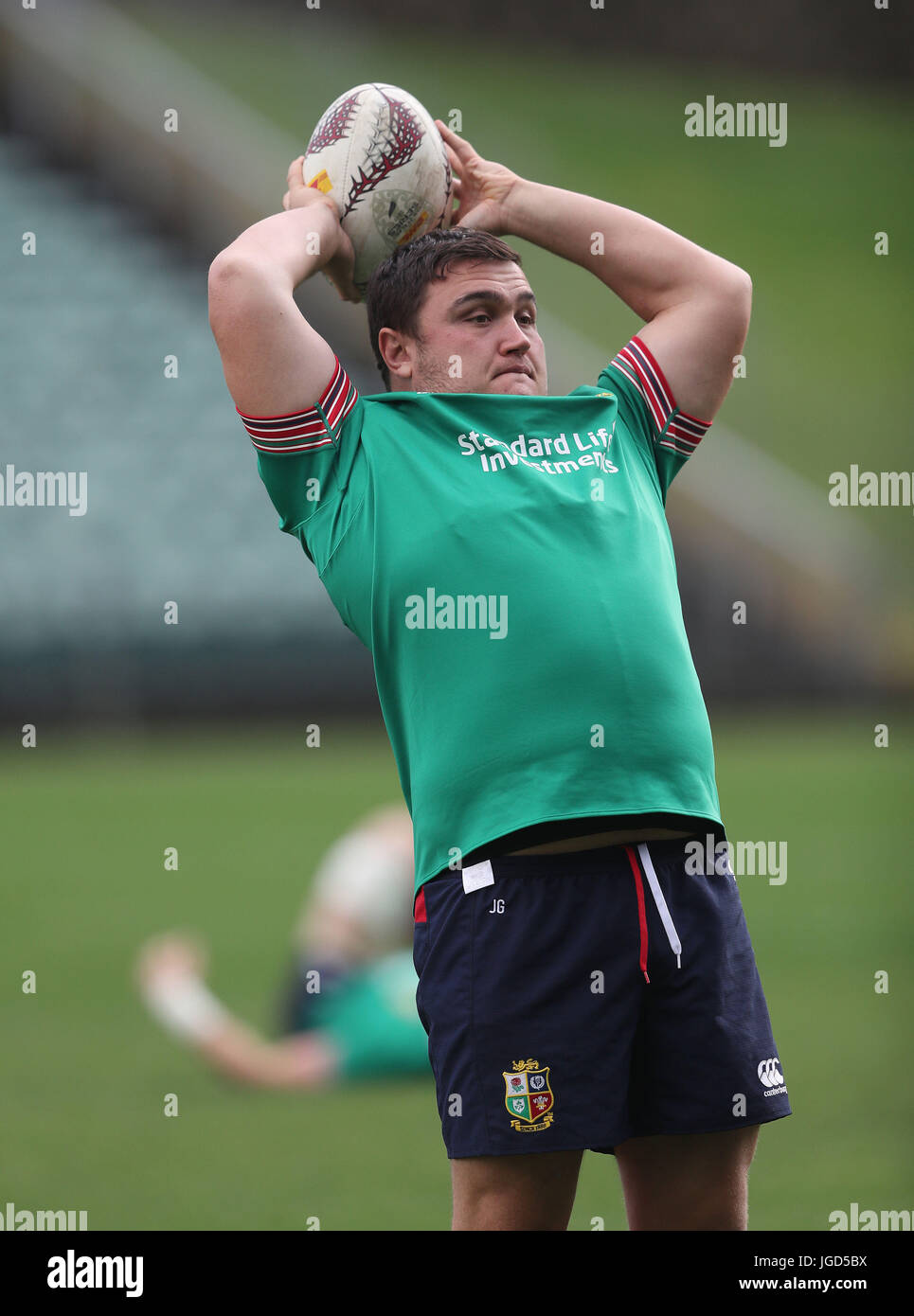 British and Irish Lions Jamie George during the training session at the ...