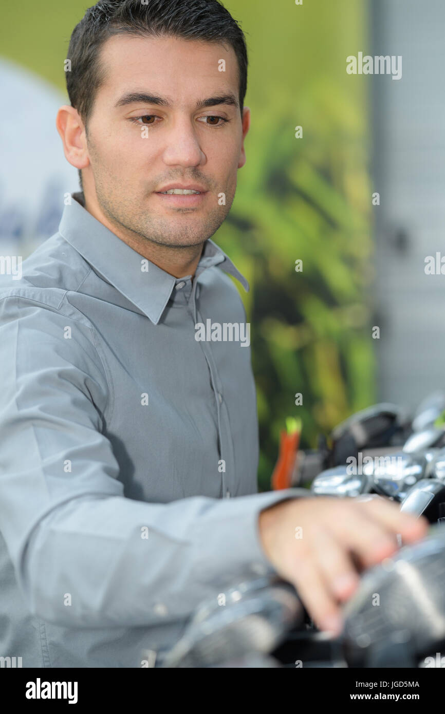 factory man counting manufacturing workpiece Stock Photo - Alamy