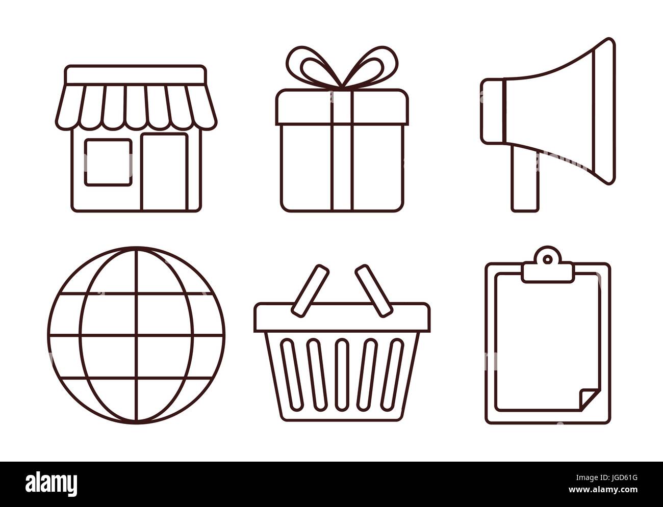 shopping related icons over white background vector illustration Stock ...