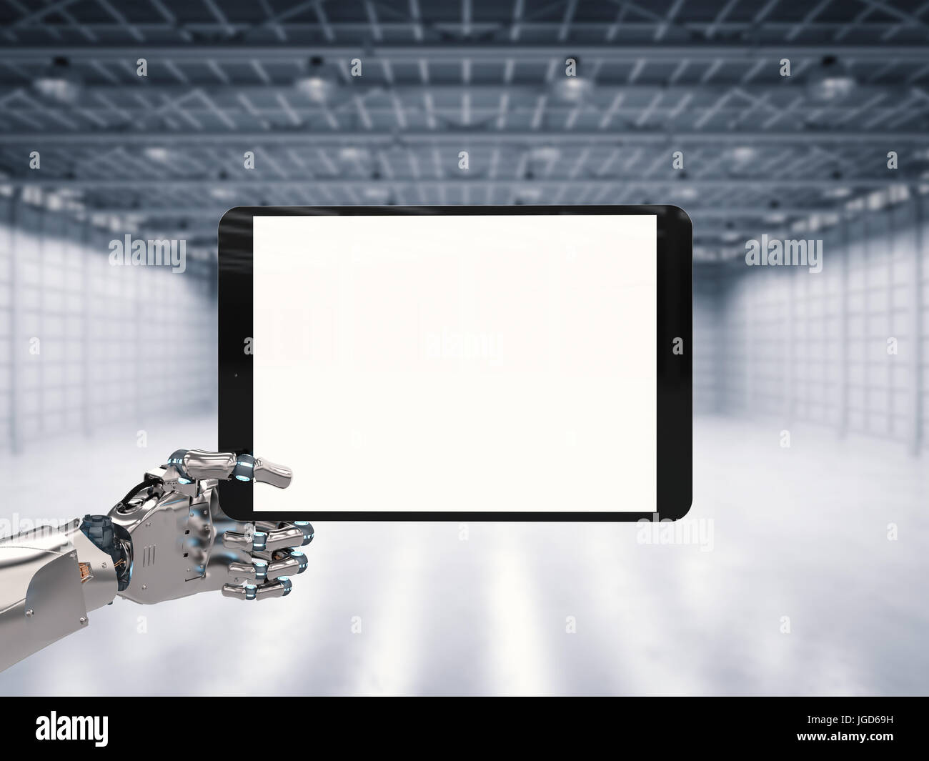 Robot Holding Tablet Hand High Resolution Stock Photography and Images ...