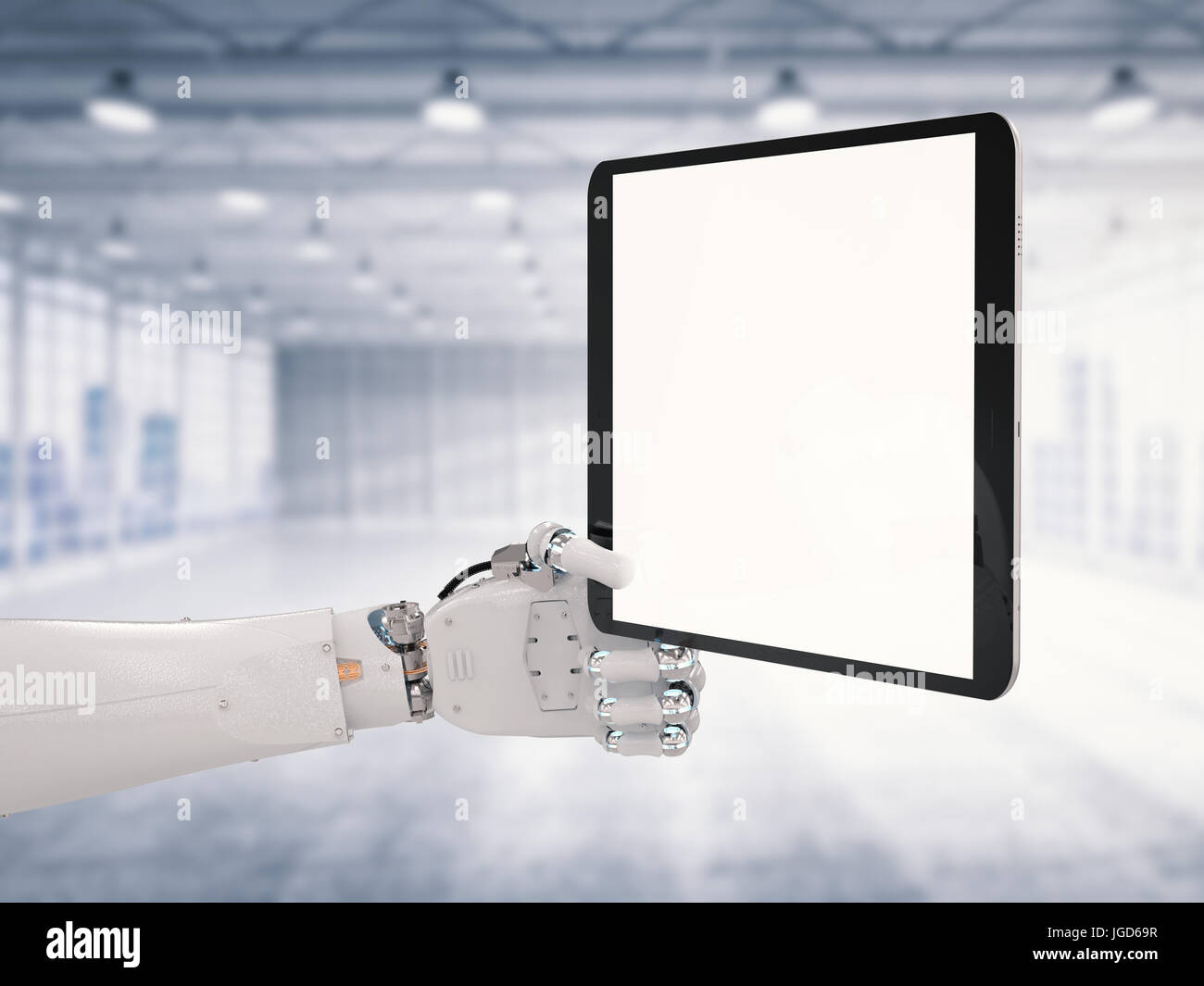 Robot holding tablet hand hi-res stock photography and images - Alamy
