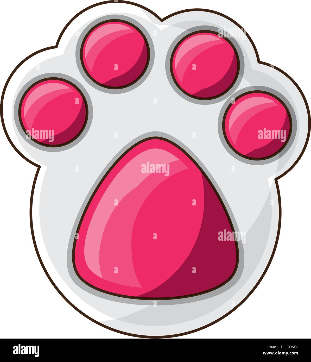 Cat footprint isolated icon vector illustration graphic design Stock ...