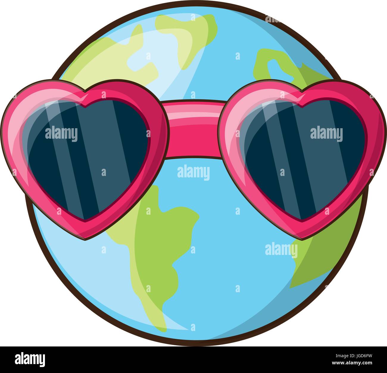 Planet earh cartoon icon vector illustration graphic design Stock ...