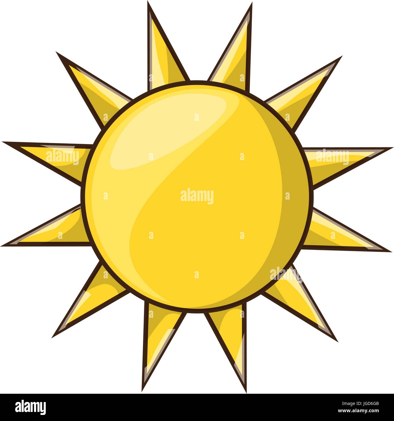 Sun funny cartoon icon vector illustration graphic design Stock Vector ...