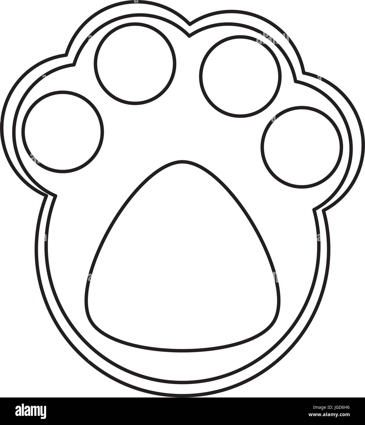 Cat footprint isolated icon vector illustration graphic design Stock ...