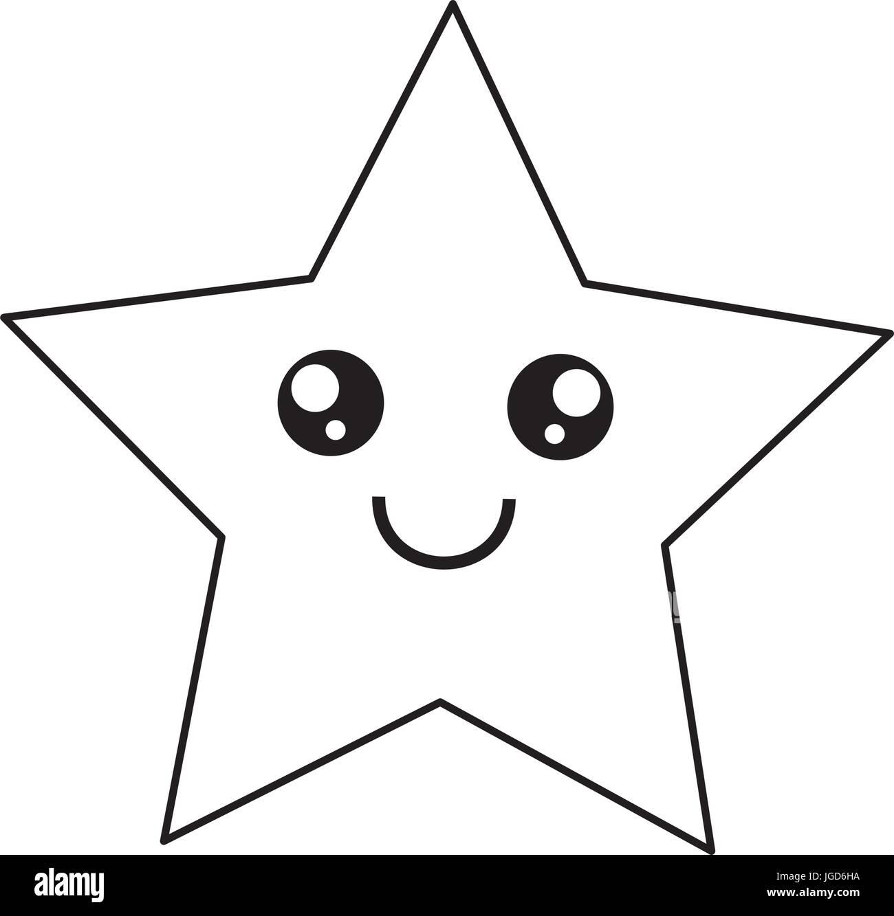 Cute star cartoon icon vector illustration graphic design Stock Vector ...