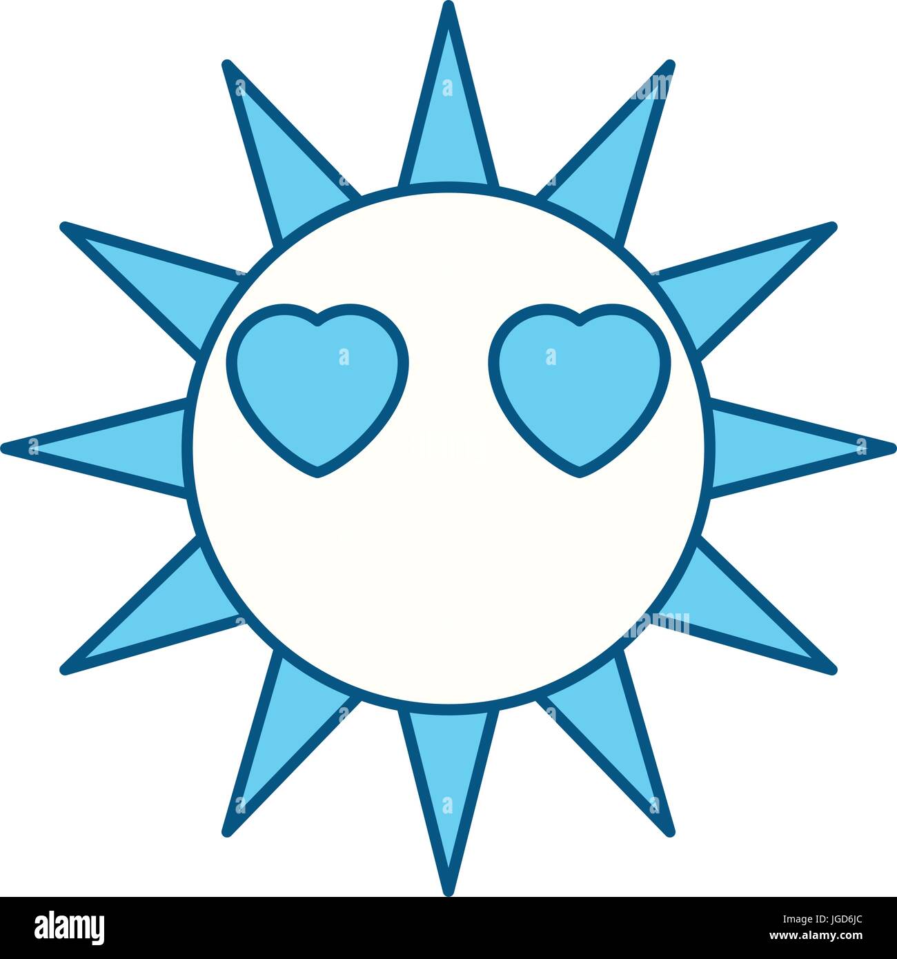 Sun funny cartoon icon vector illustration graphic design Stock Vector ...