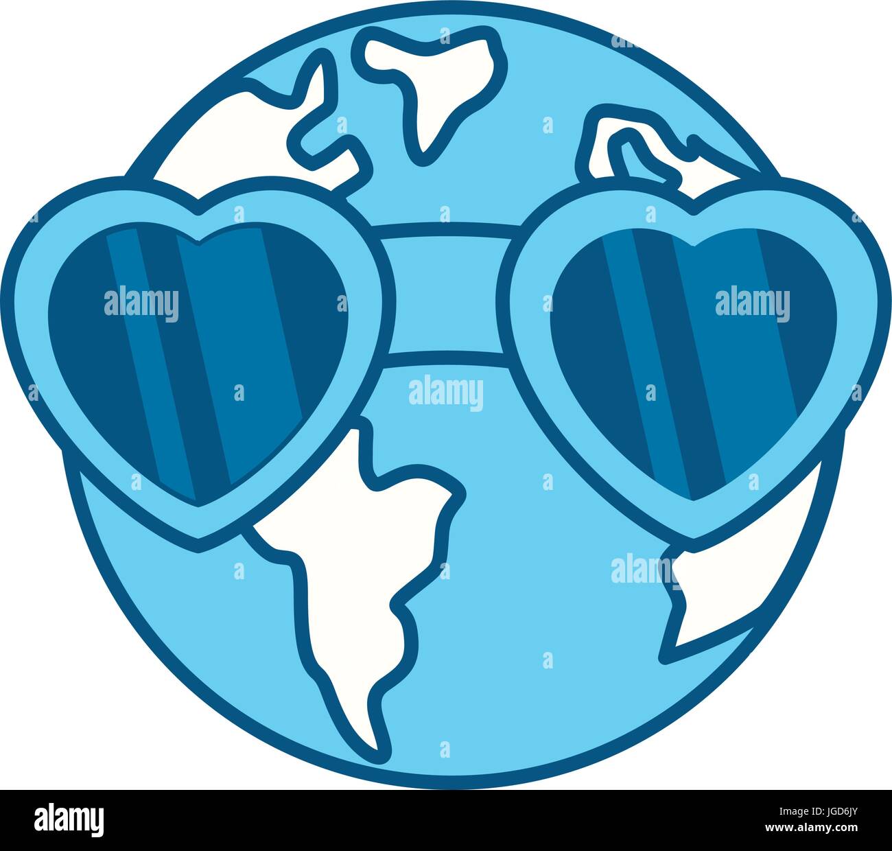 Planet earh cartoon icon vector illustration graphic design Stock ...