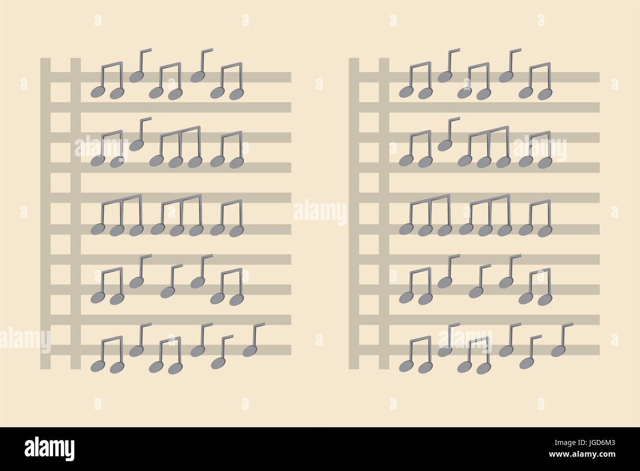 Musical partiture sheets icon vector illustration graphic design Stock ...