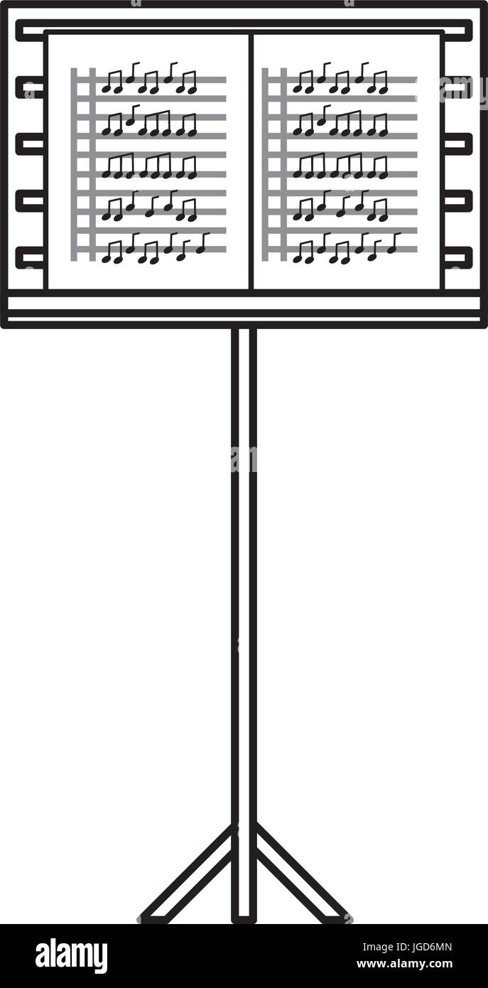 Musical partiture sheets icon vector illustration graphic design Stock ...