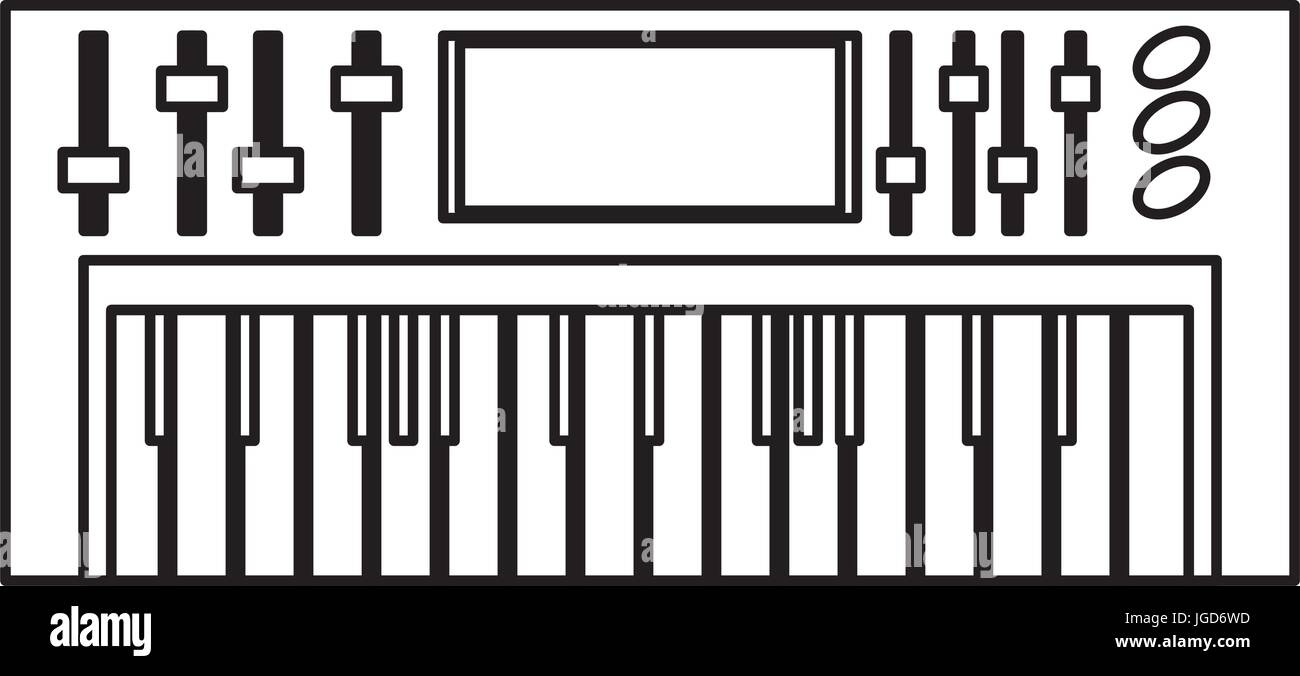 Musical keyboard technology icon vector illustration graphic design ...