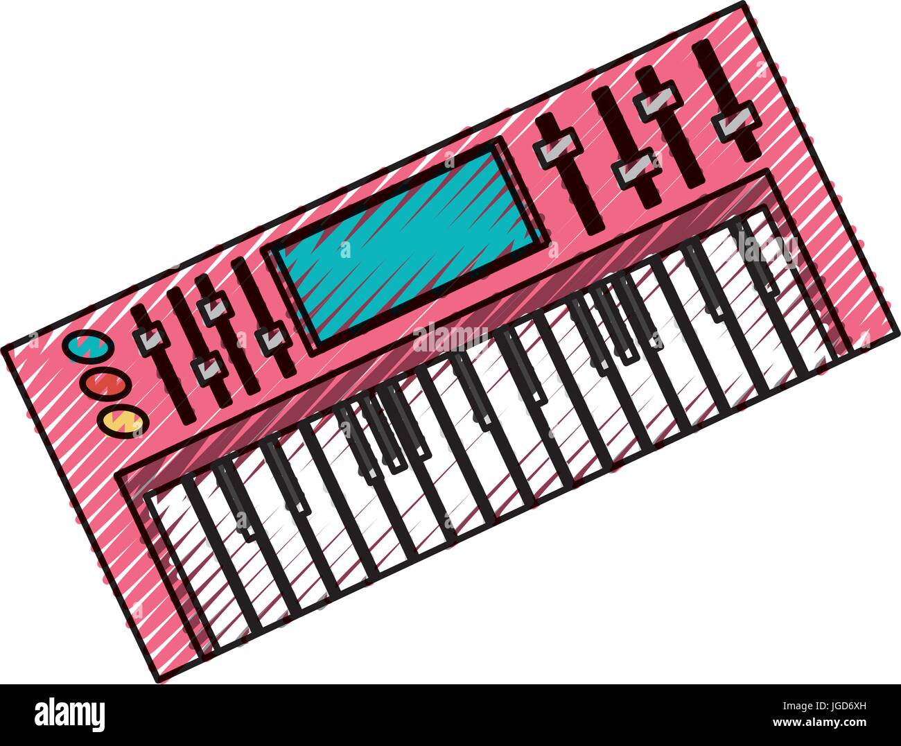 Musical keyboard technology icon vector illustration graphic design ...
