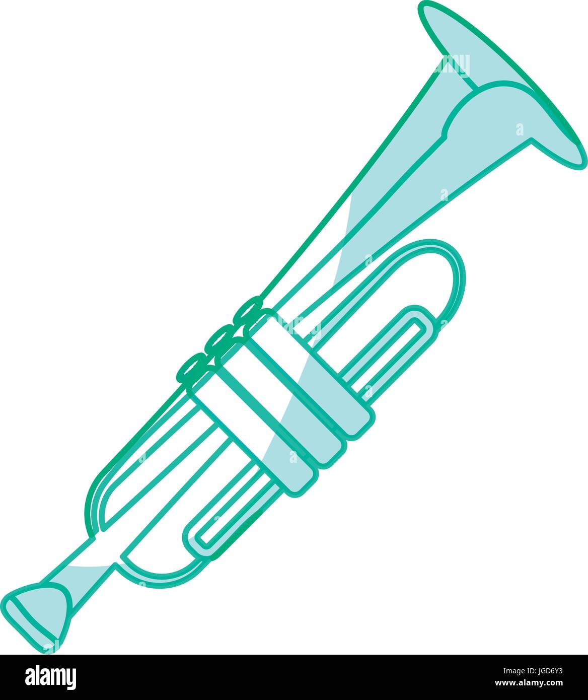 Trompette music instrument icon vector illustration graphic design ...