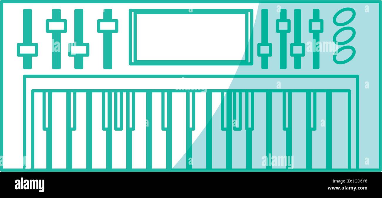 Musical keyboard technology icon vector illustration graphic design ...