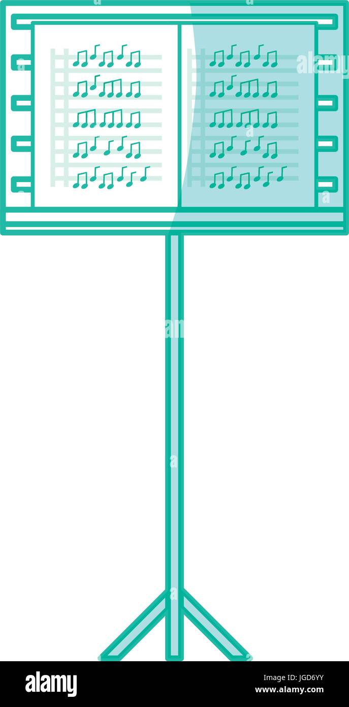 Musical partiture sheets icon vector illustration graphic design Stock ...