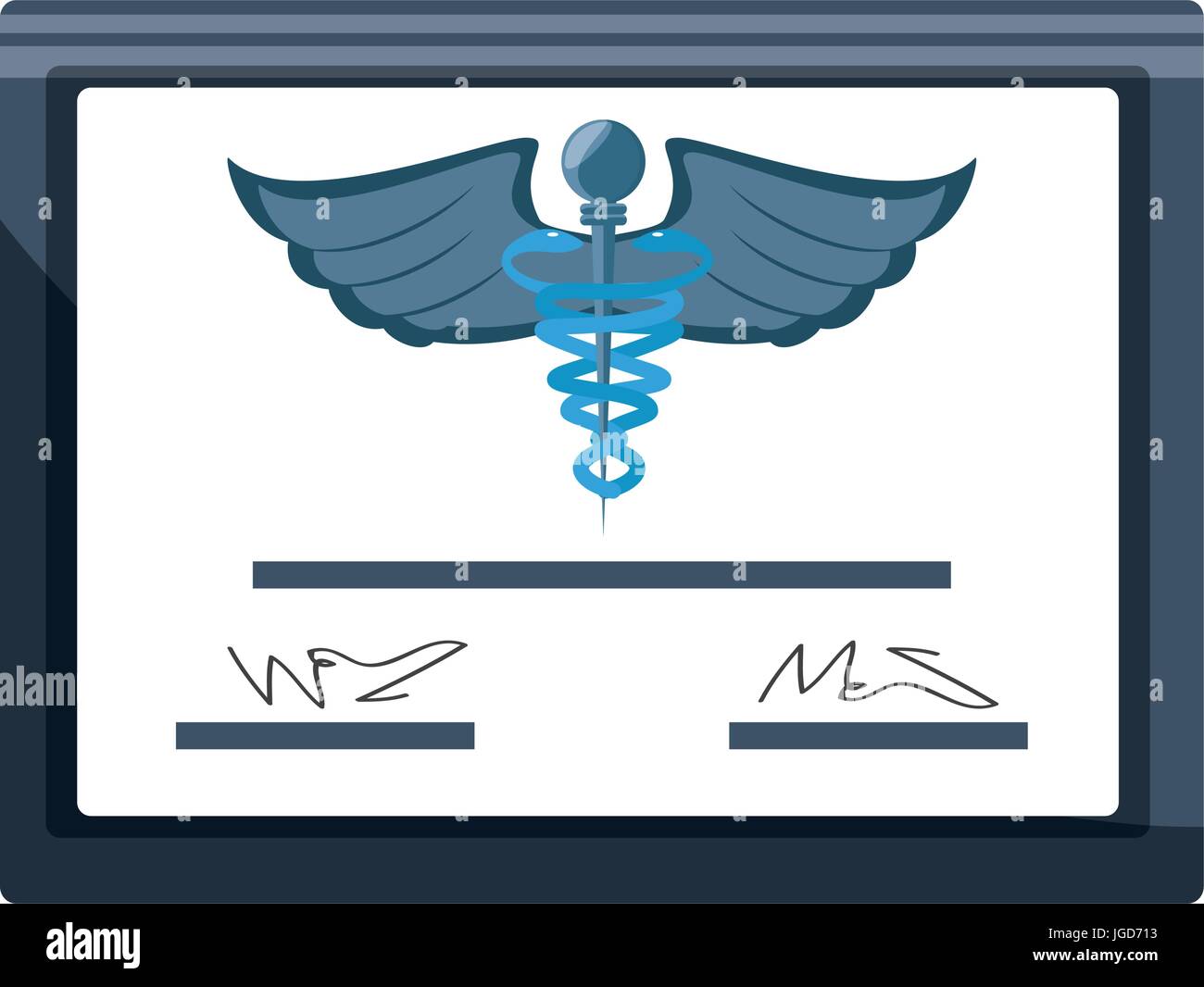 Medical diploma certification icon vector illustration graphic design ...