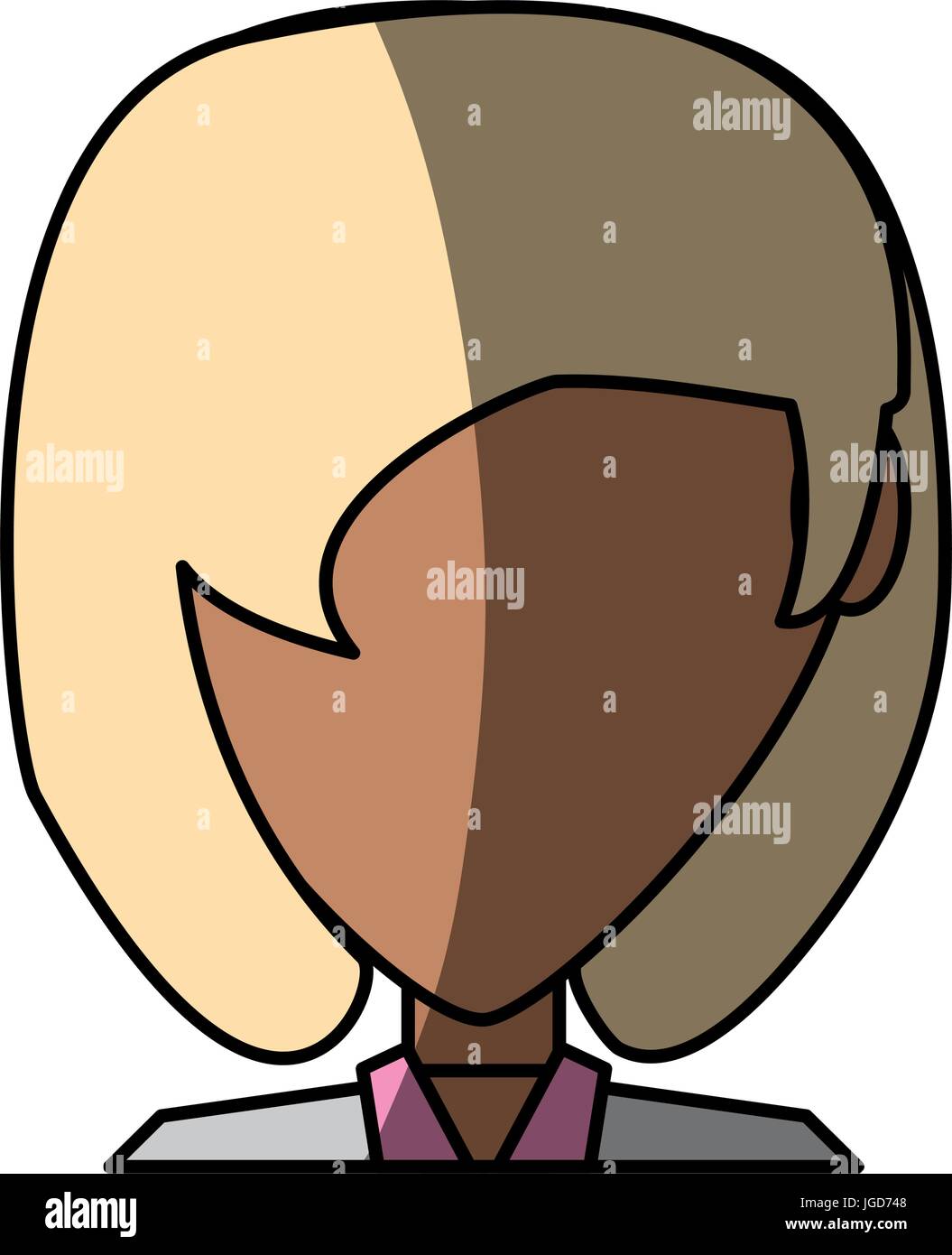 Woman faceless head icon vector illustration graphic design Stock ...