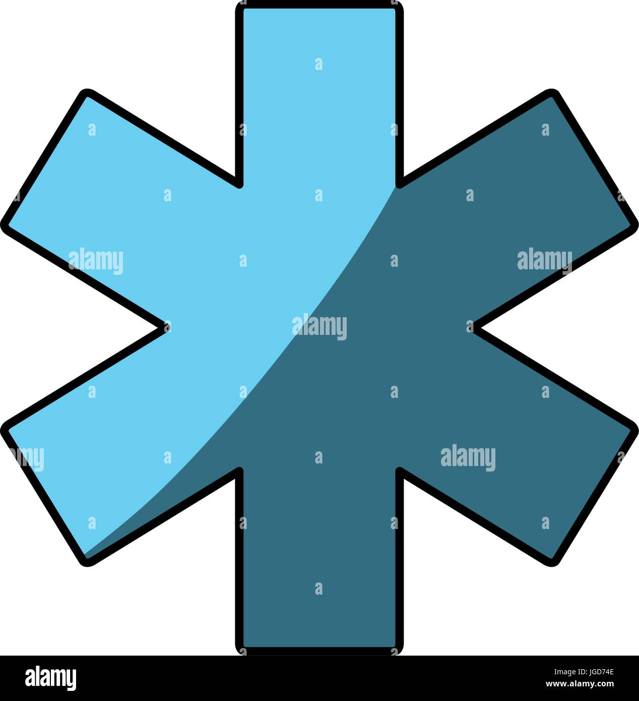 Medical star of life icon vector illustration graphic design Stock ...