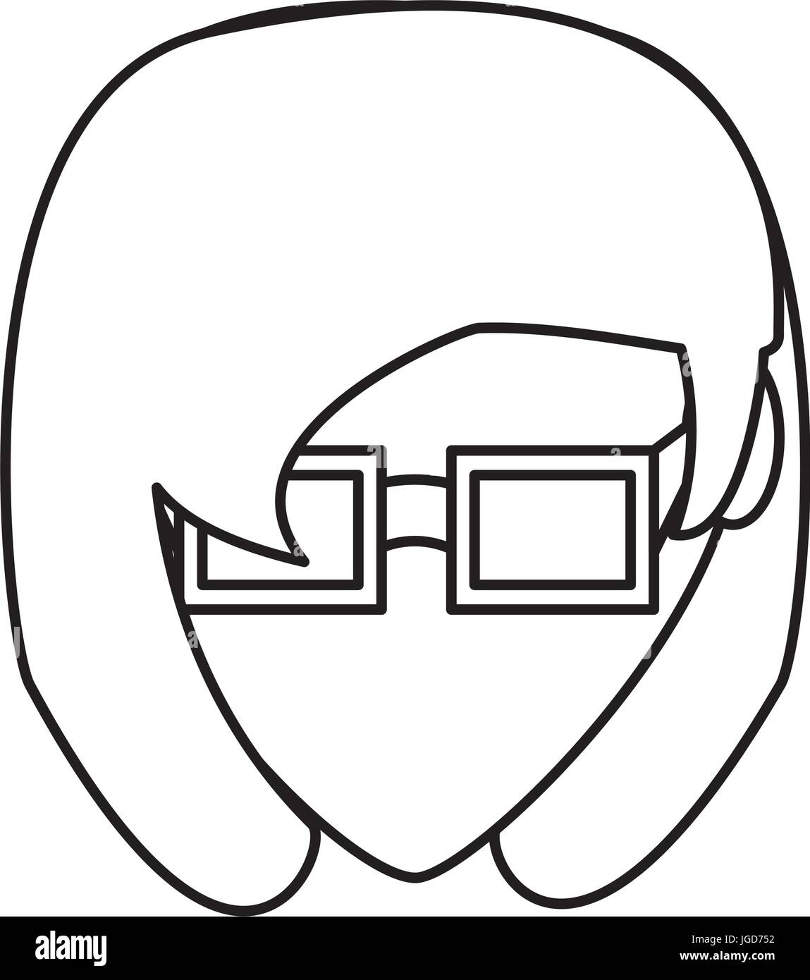 Woman faceless head icon vector illustration graphic design Stock ...