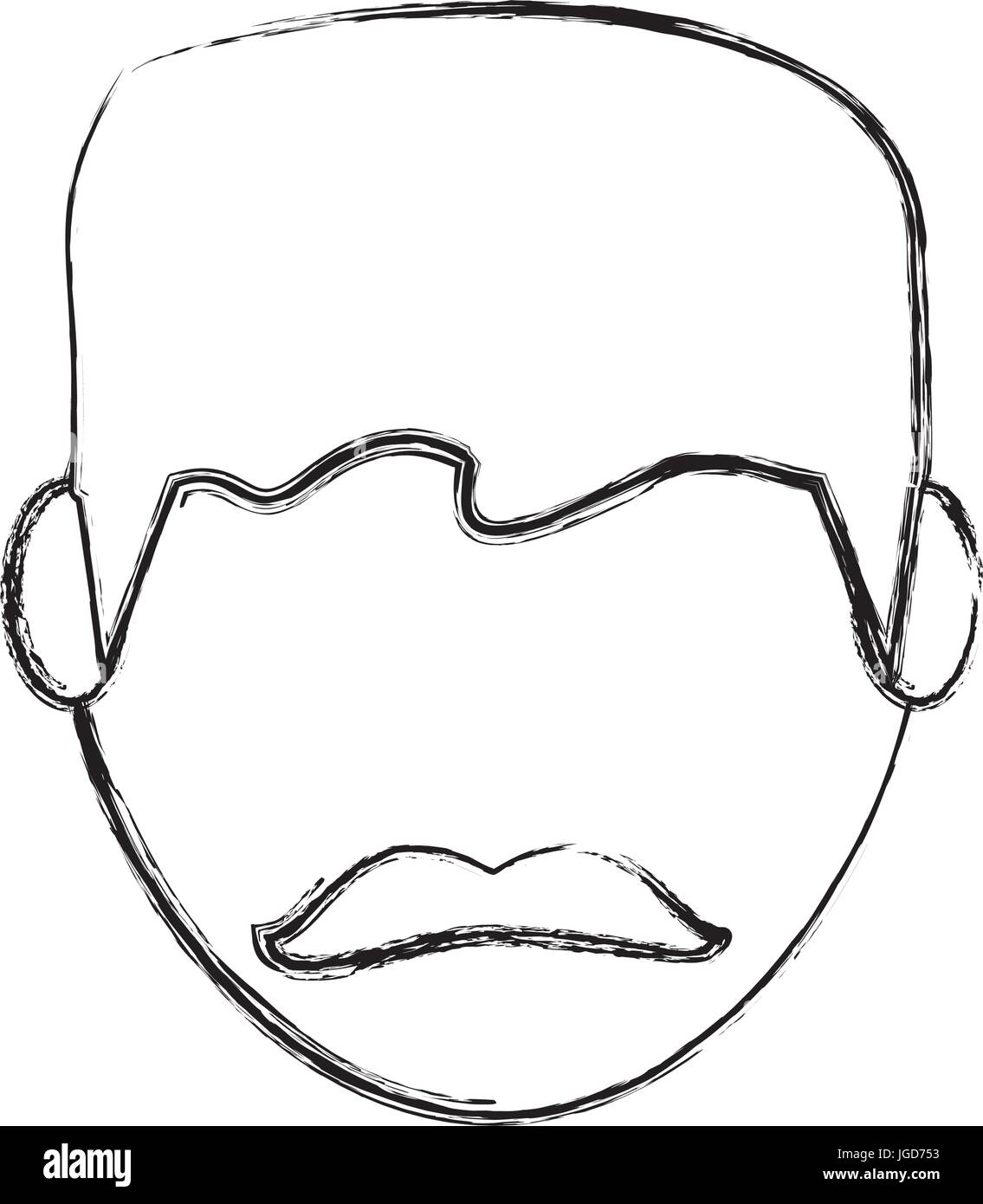 Man faceless head icon vector illustration graphic design Stock Vector ...