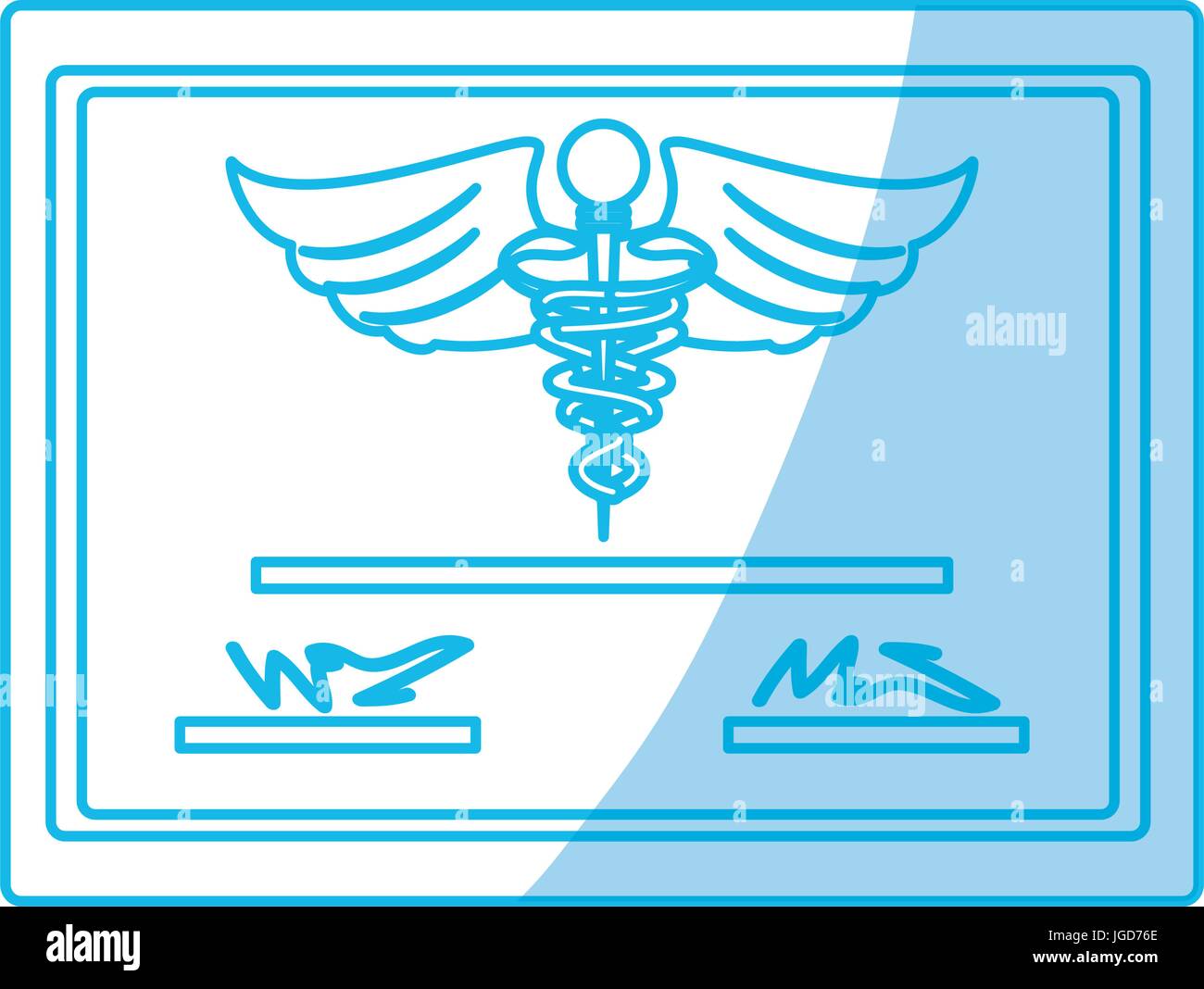 Medical diploma certification icon vector illustration graphic design ...