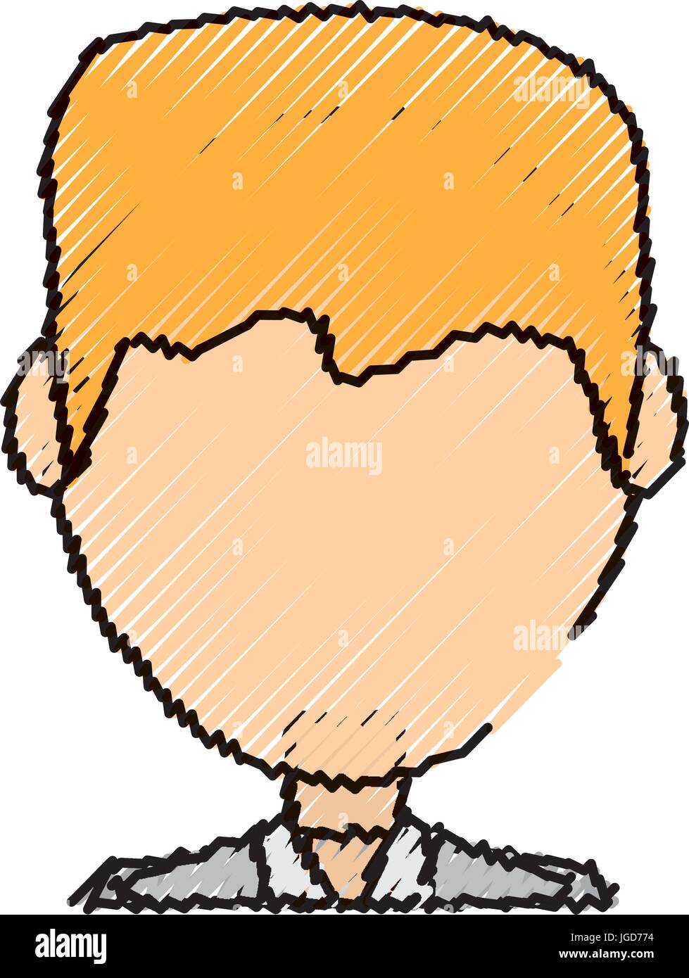 Man Faceless Head Icon Vector Illustration Graphic Design Stock Vector