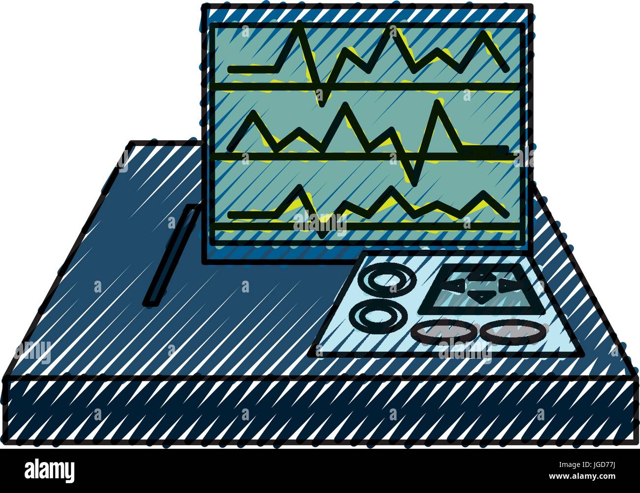 Heartbeat medical machine icon vector illustration graphic design Stock ...