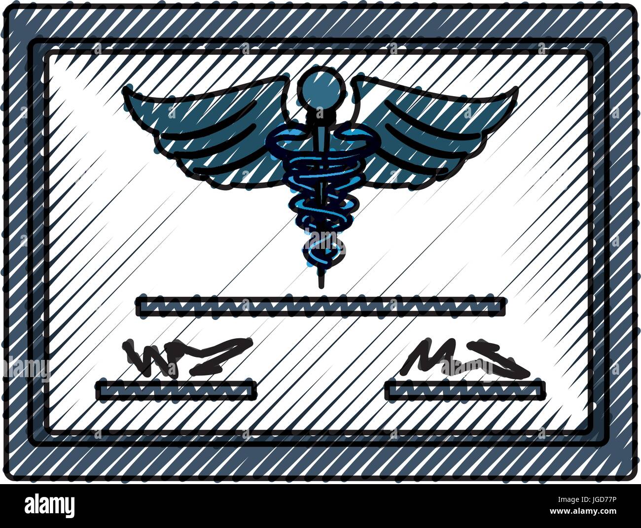 Medical diploma certification icon vector illustration graphic design ...
