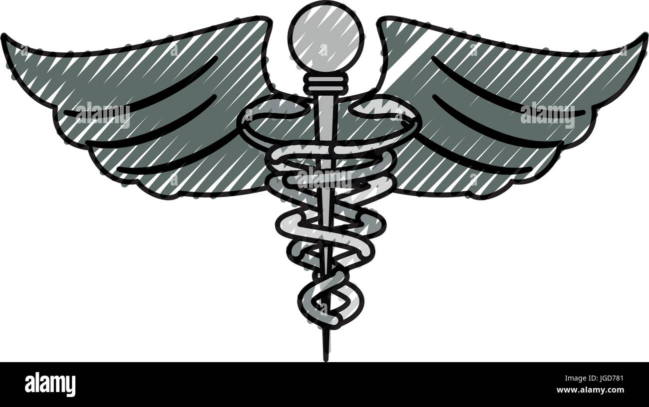 Caduceus medical symbol, icon vector illustration graphic design Stock ...