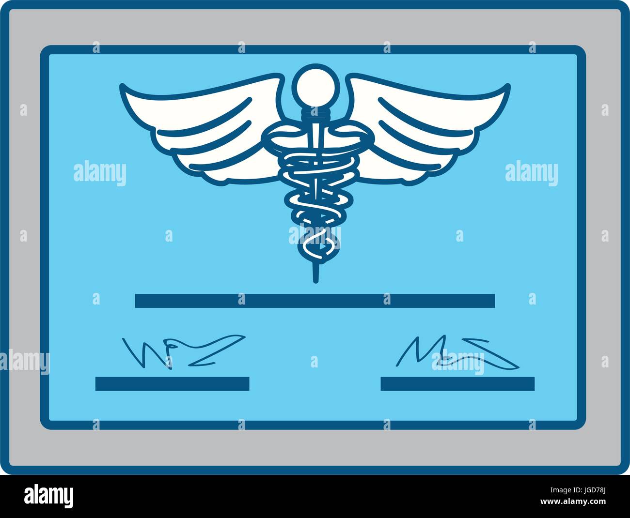 Medical diploma certification icon vector illustration graphic design ...