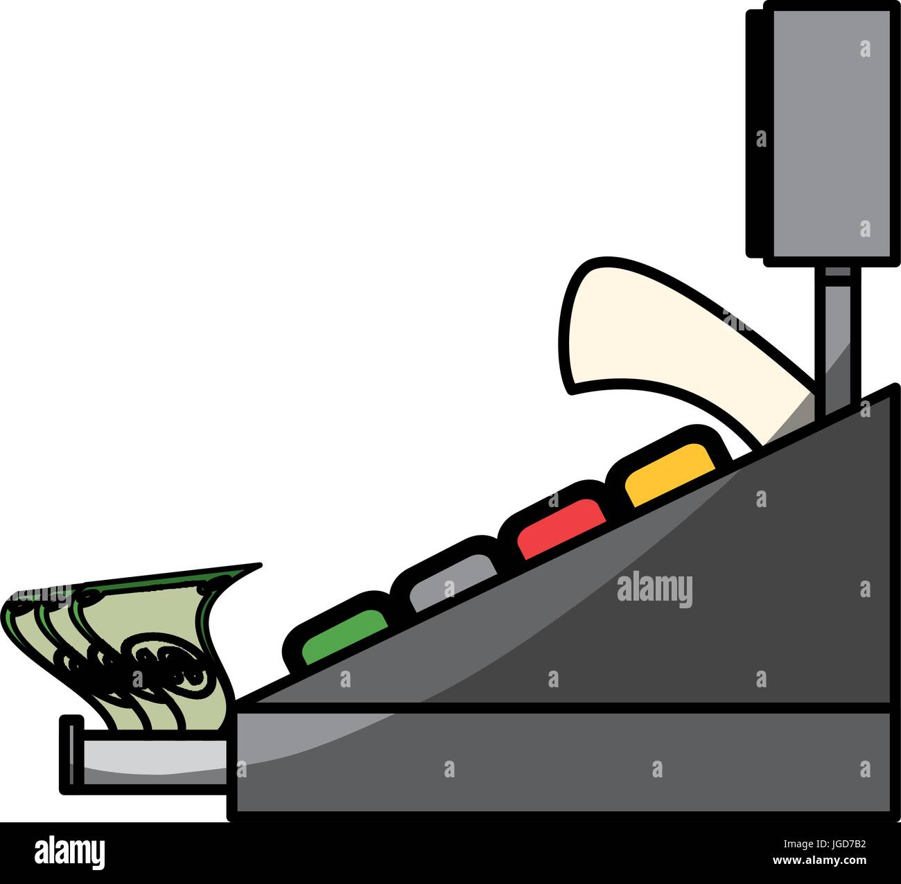 Cash register machine Stock Vector Image & Art - Alamy