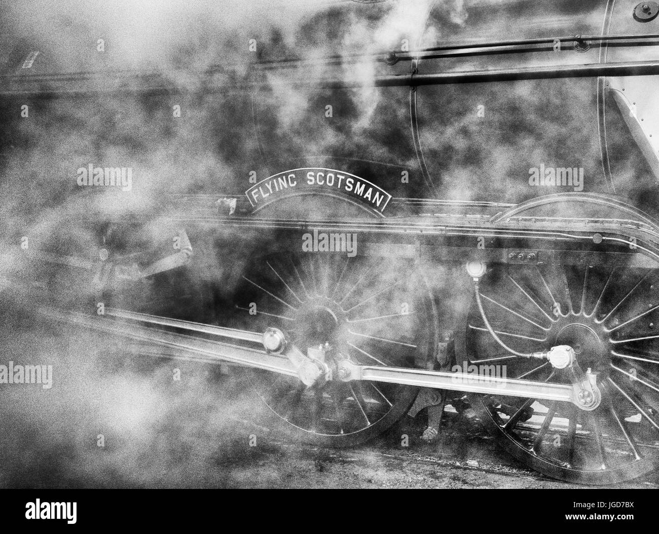 Flying Scotsman Steam Train Black and White Stock Photos & Images - Alamy