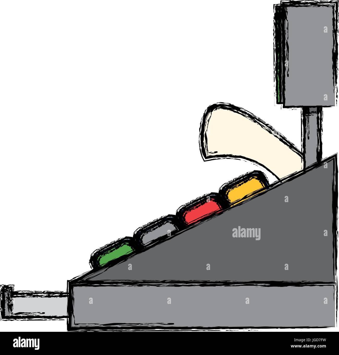 Cash register machine Stock Vector Image & Art - Alamy