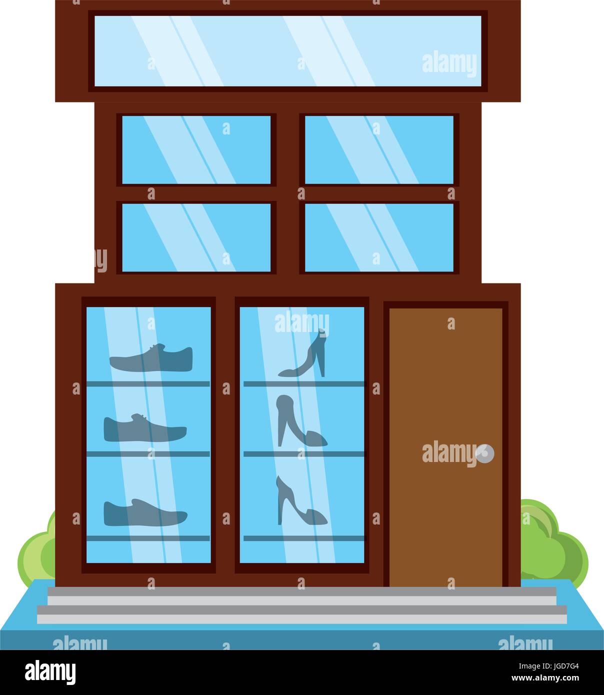 Store retail shoe shop Stock Vector Image & Art - Alamy