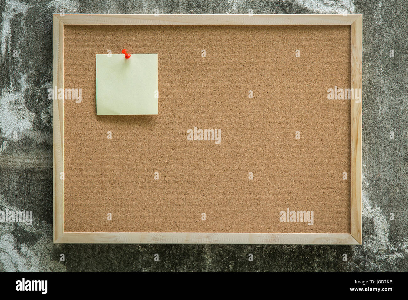 Paper note pin on cork board. Blank notes for add text message. sticker ...