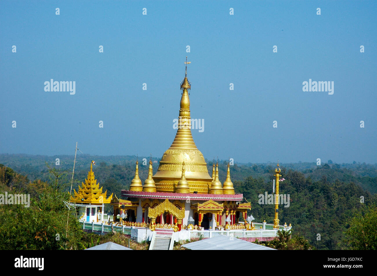 Golden Temple located at Balaghata in Bandarban town. It was built by ...