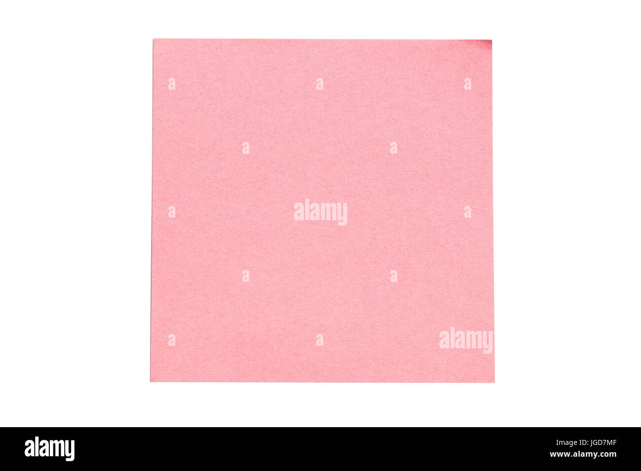Pink blank sticky notes isolated on white background Stock Photo - Alamy