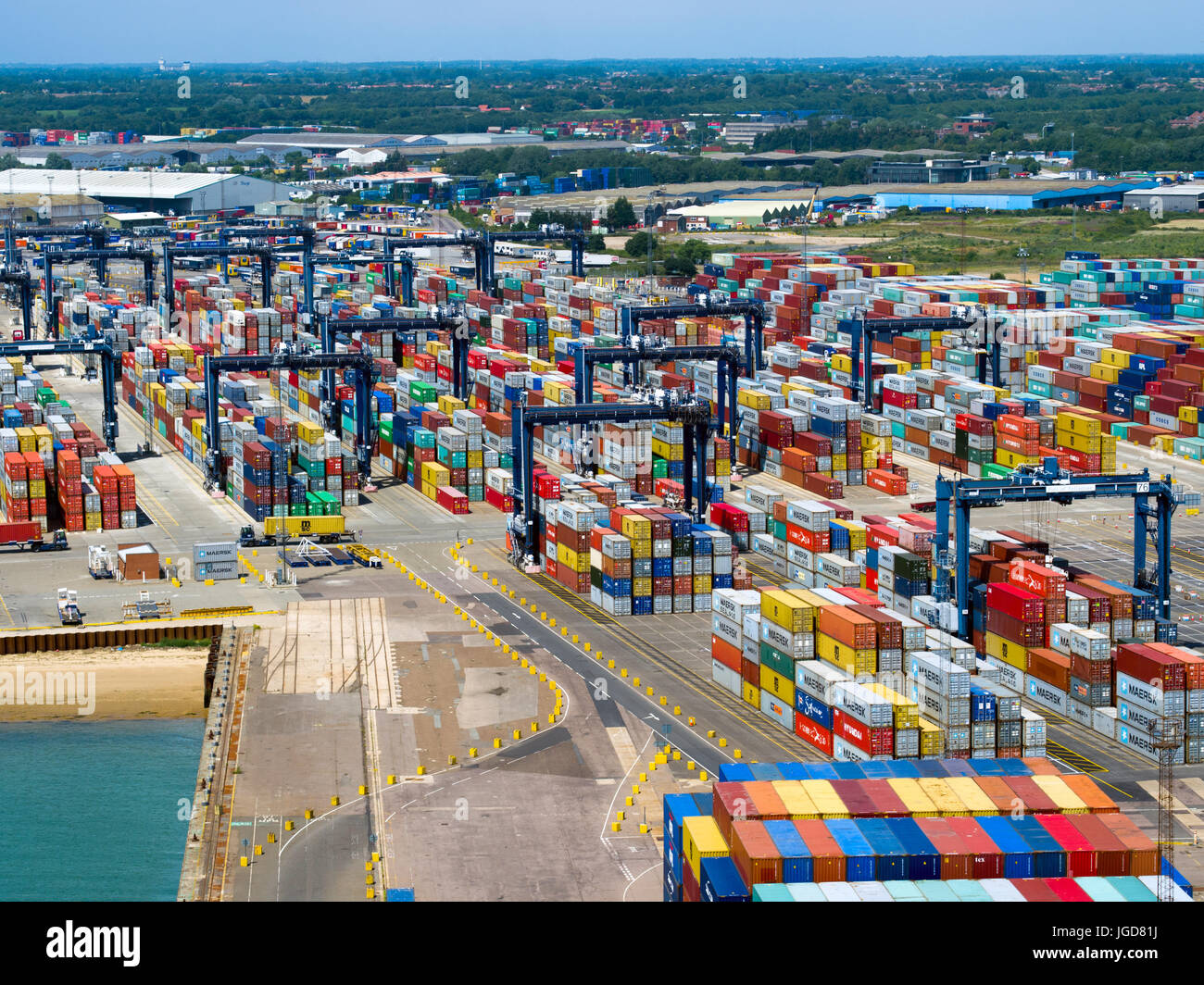 Felixstowe port aerial hi-res stock photography and images - Alamy
