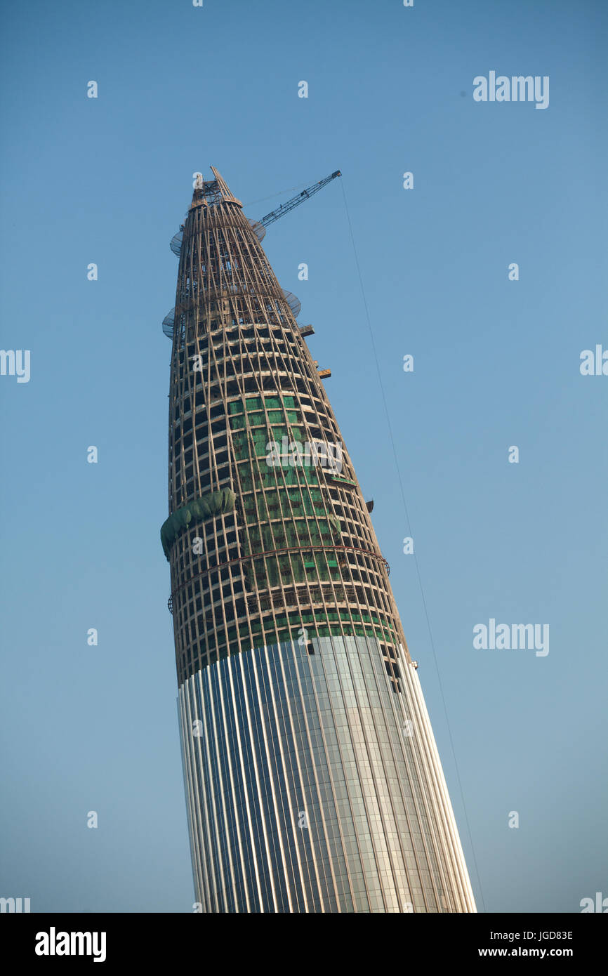 Big 400m tall skyscraper building; Nanshan district, Shenzhen ...