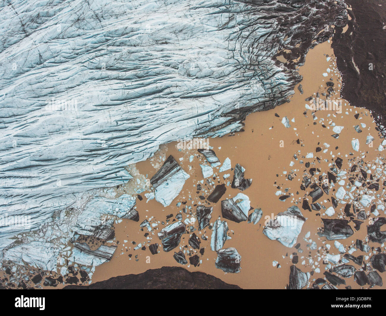 Melting glacier in Iceland Stock Photo - Alamy