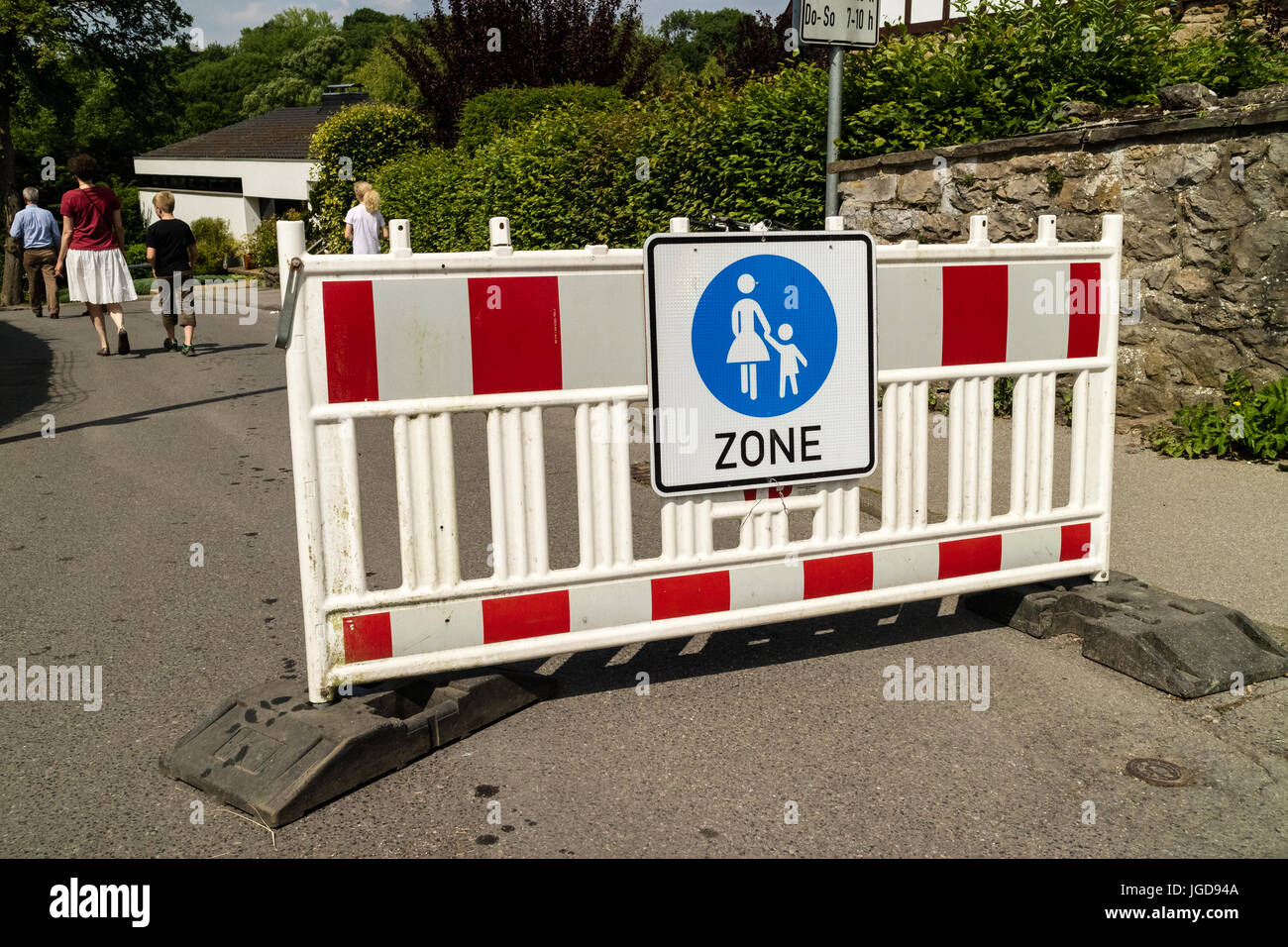 KORNELIMUENSTER, GERMANY 18th June 2017 - temporary pedestrian zone ...