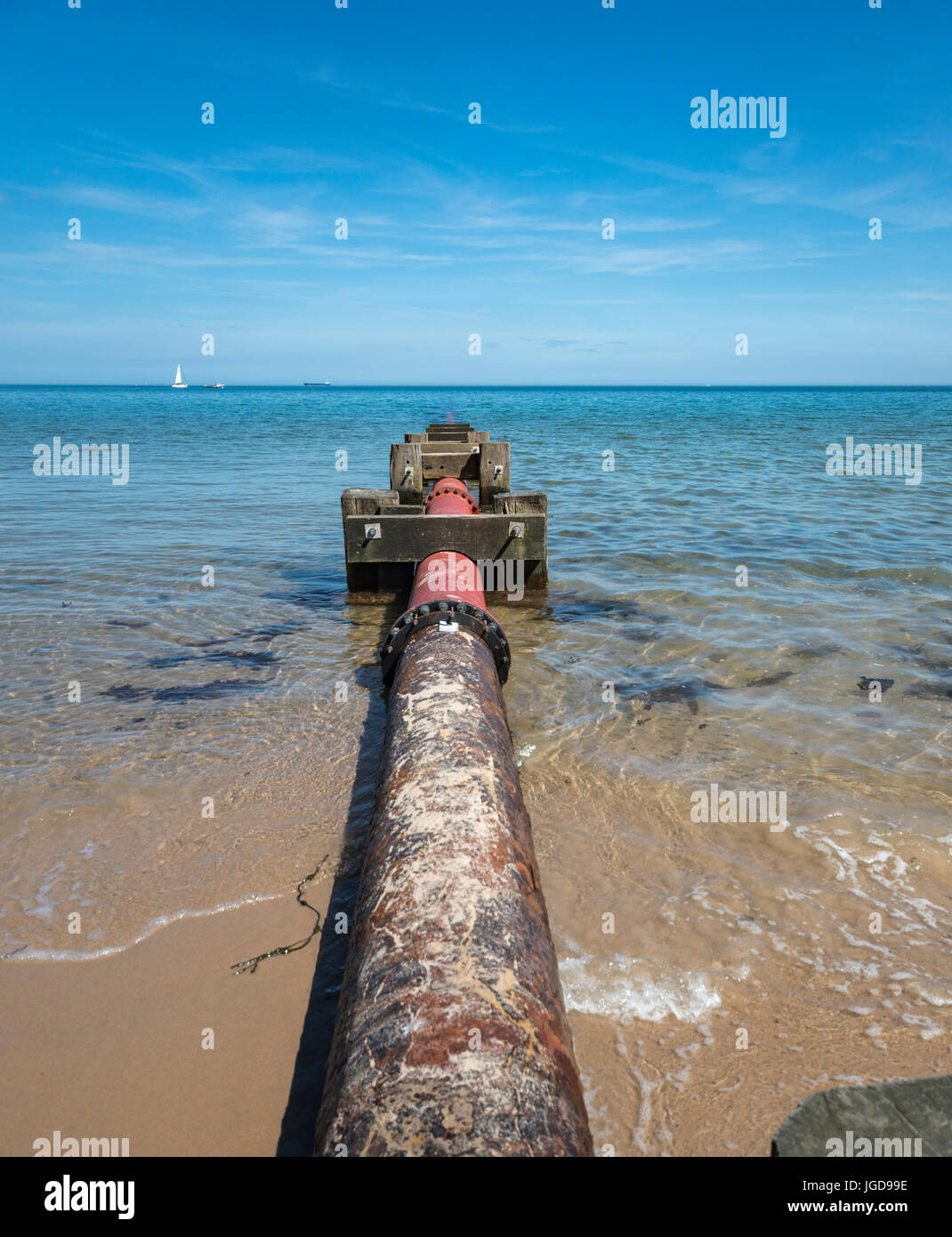 Waste Disposal Pipe, Blyth, UK Stock Photo - Alamy